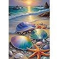 Amazon.com: KYOQFVN Seashell Diamond Art Kits for Adults, 5D Sunsets ...