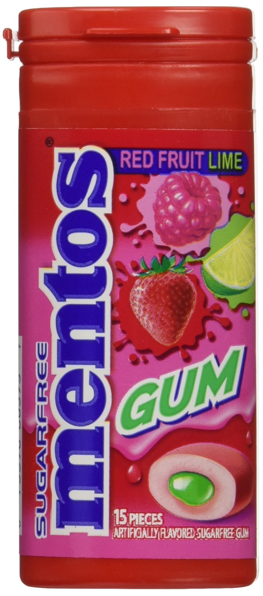 Amazon.com : Mentos Gum - Red Fruit Lime - Sugarfree (Pack of 10 ...