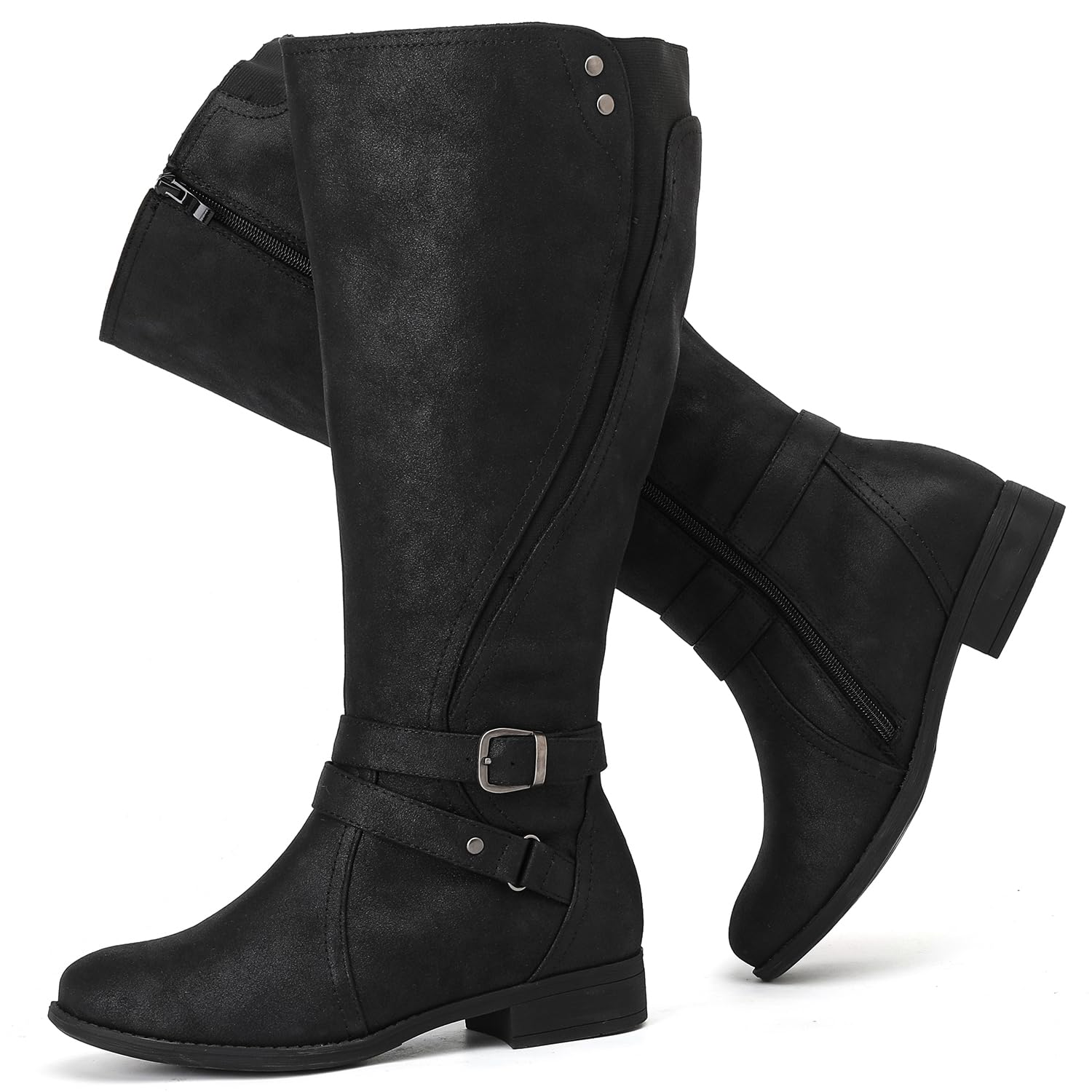 Luoika Women's Extra Wide Calf Knee High Boots, Wide Width Plus Size ...