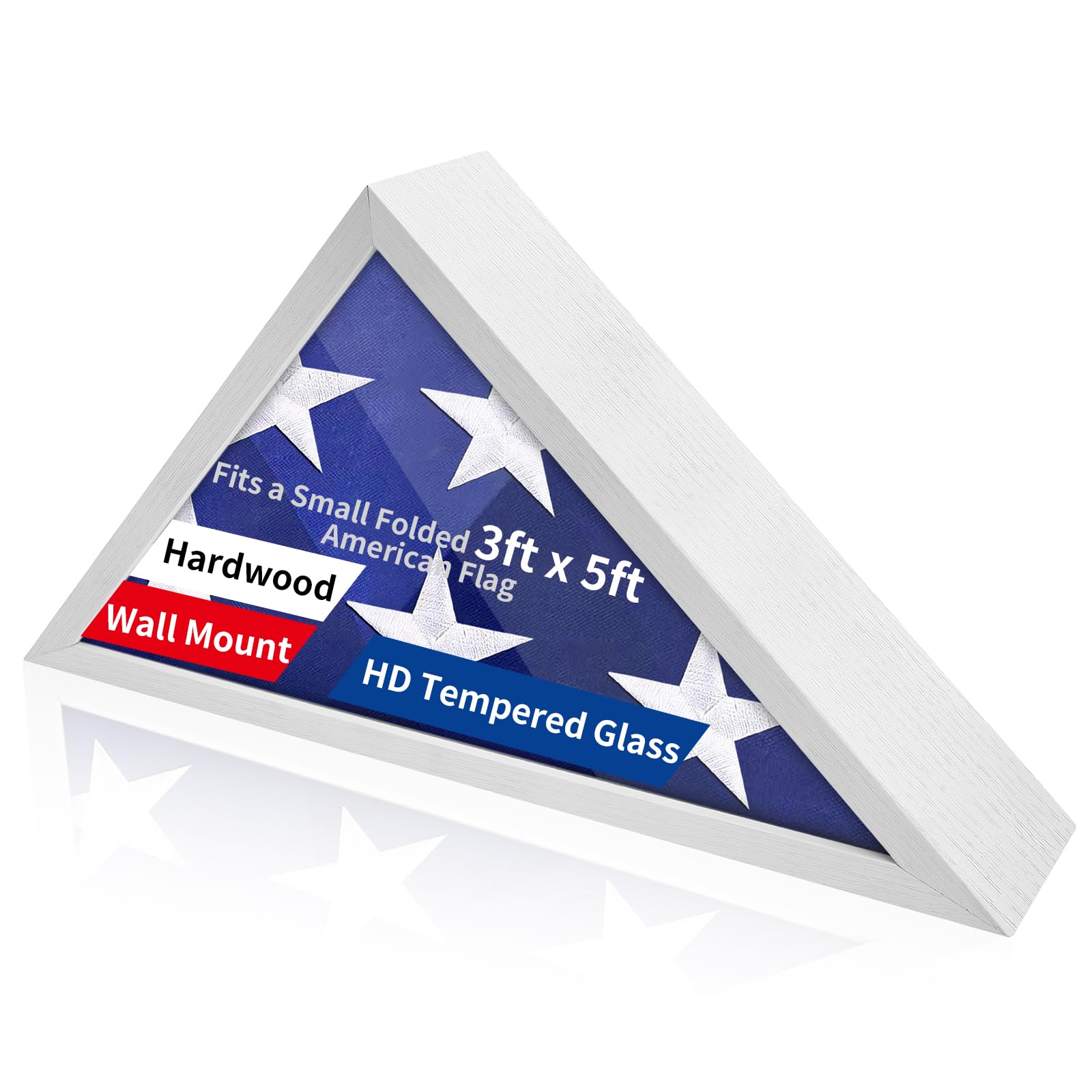 DecoWoodo 3'x5' American Flag Display Case (Not for Burial Flags ...