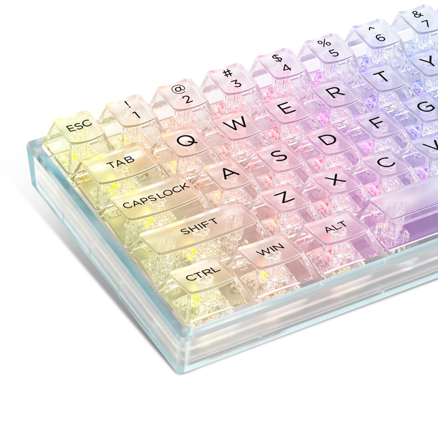 Mua dagaladoo Crystal Clear Key caps,White Transparent keycaps 75 ...
