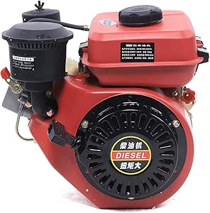 Amazon.com : 196CC 2.2KW Vertical 4 Stroke 6HP Diesel Engine, Manual ...