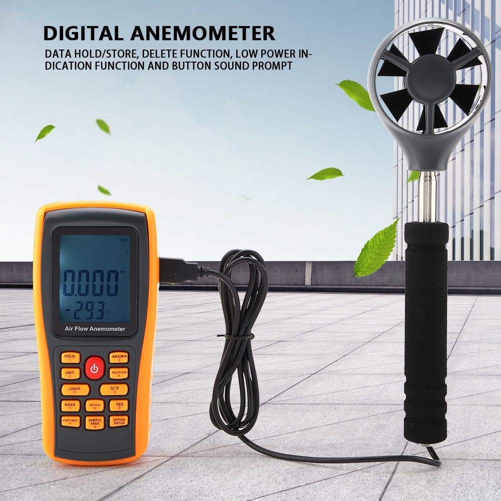 Akozon Digital Anemometer GM8902+ LCD Display Air Flow Wind Speed Scale ...