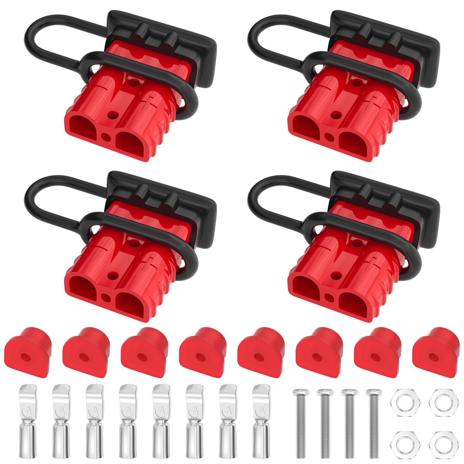 RVBOATPAT 4PCS 50Amp Battery Quick Connect/Disconnect Connector,6 to 12 ...