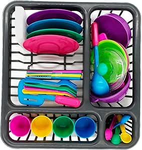 Amazon.com: 27 Pcs Kitchen Tableware Play Set for Kids – Realistic ...