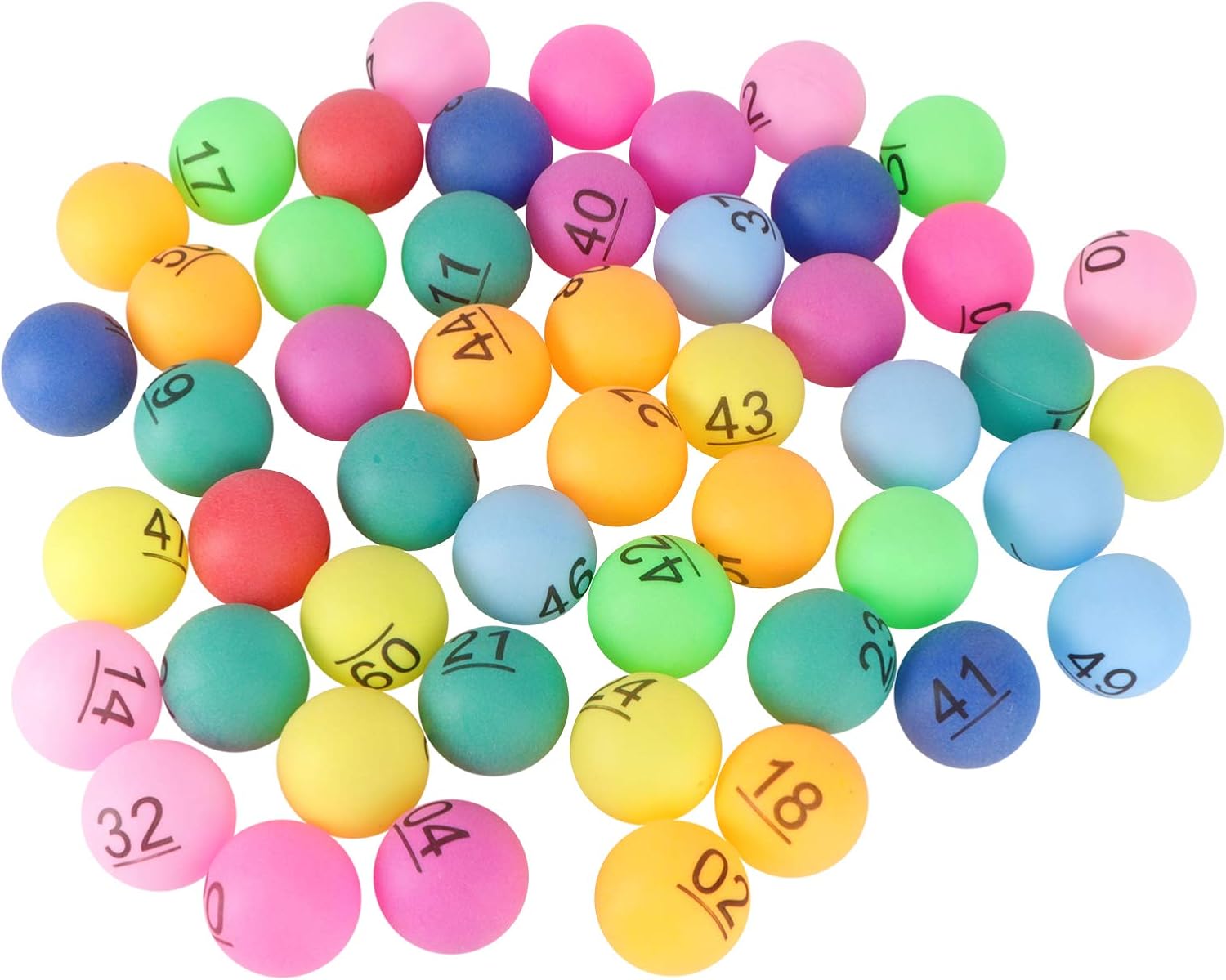 ABOOFAN 50pcs Bingo Balls 1 to 50 Numbered Balls Bingo Cage Numbered ...