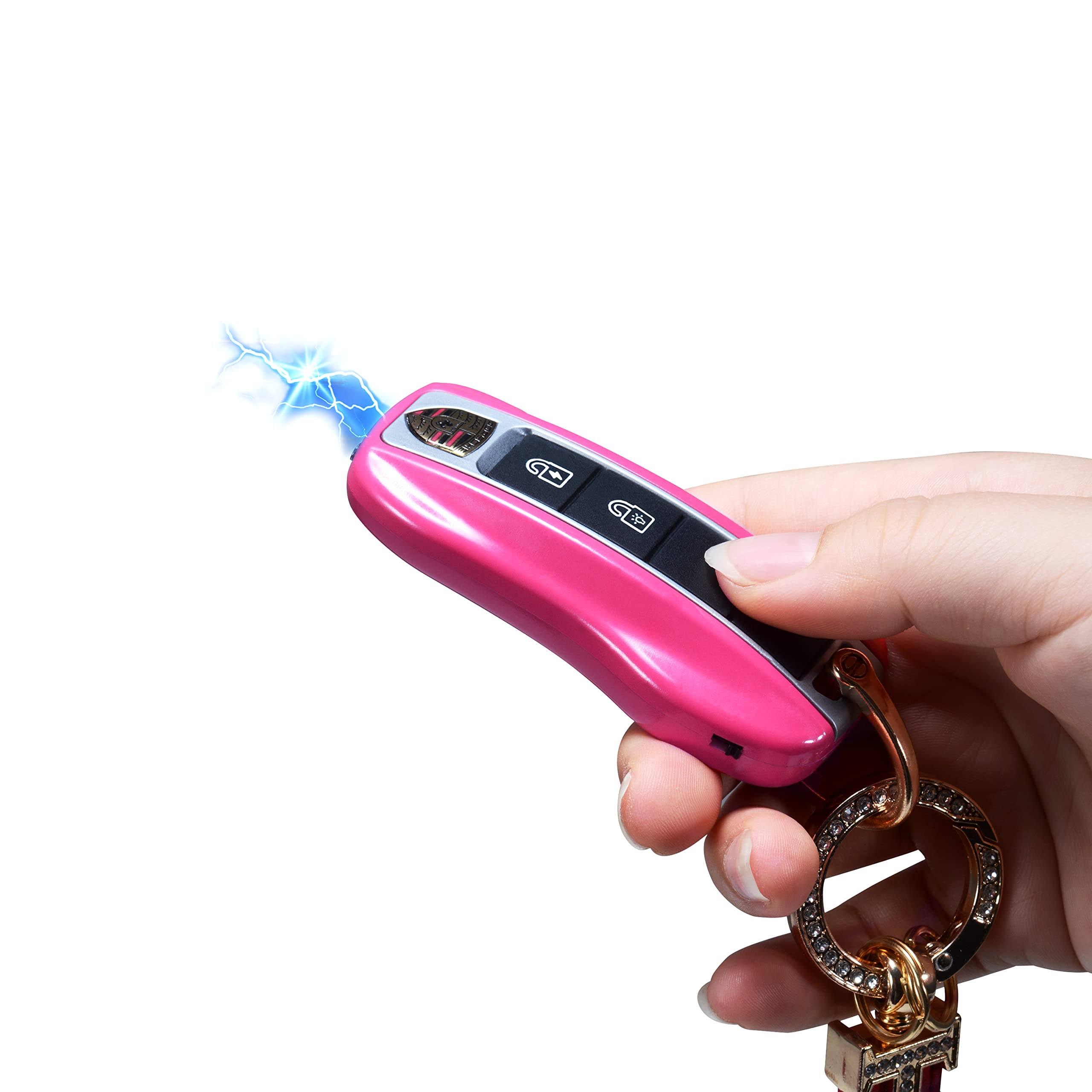Mini Stun With LED Flashlight and Wrist Strap – Unique Key fob Design ...