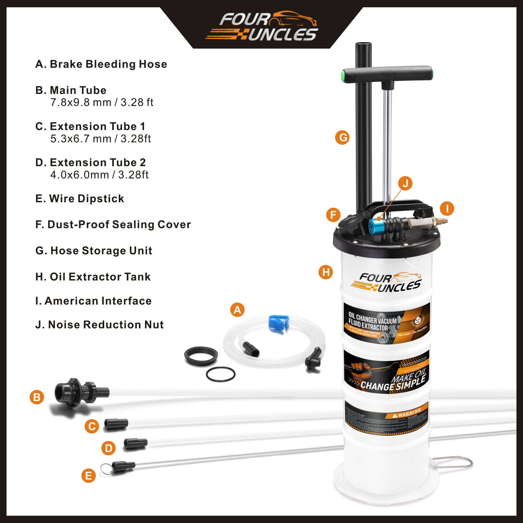Mua FOUR UNCLES 6.5L Oil Extractor - Pneumatic/Manual Vacumm Fluid ...