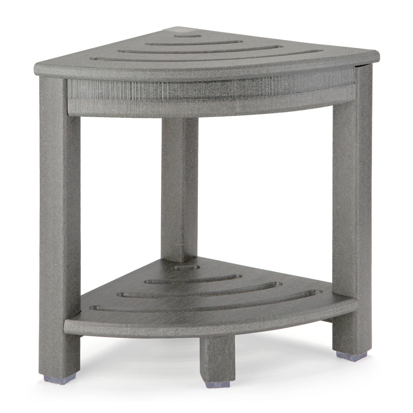 Apolimi HDPE Corner Shower Stool,Shower Bench Seat with Storage Shelf ...