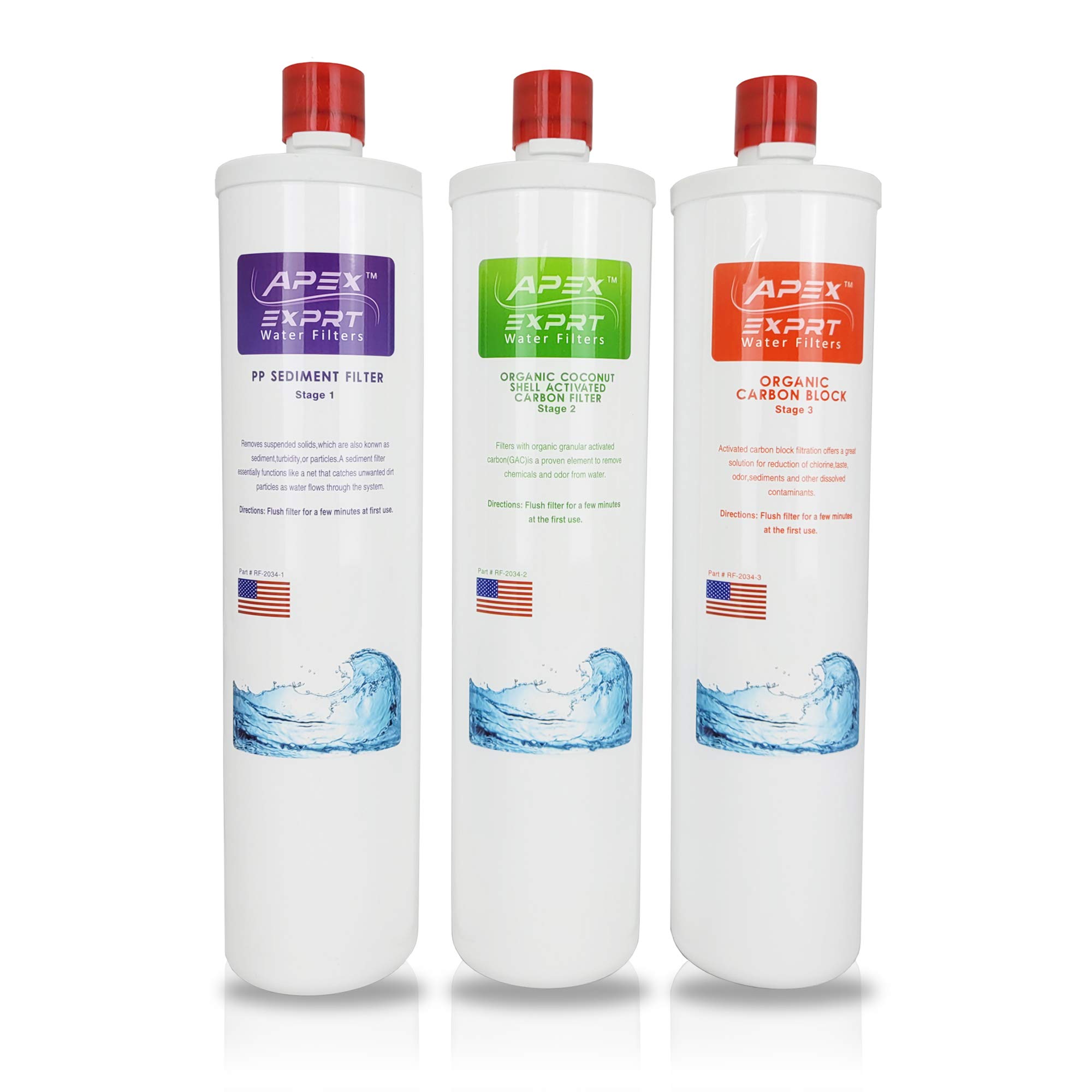 EXPRT RF-2034B Quality Undersink Pre Filters - 3 Pack Replacement ...