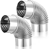 Amazon.com: Hicarer 4 Inch 90 Degree Galvanized Dryer Elbow Vent Tube ...