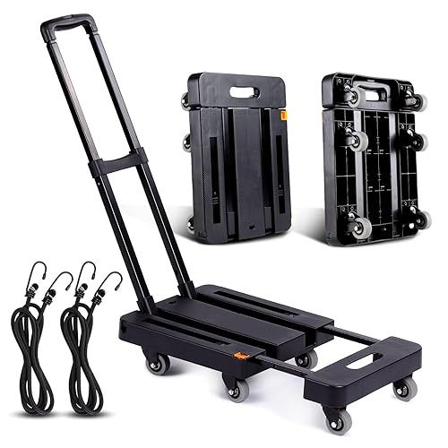 Folding Hand Truck, Lightweight Hand Truck Dolly Foldable,Luggage cart ...