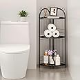 Amazon.com: Corner Bathroom Shelf Metal Short Corner Stand Shelf Black ...