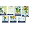 Amazon.com: Map of the Continents 7 Poster Set: Prints: Posters & Prints