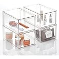 Amazon.com: mDesign Plastic Stackable Bathroom Storage with Pull Out ...