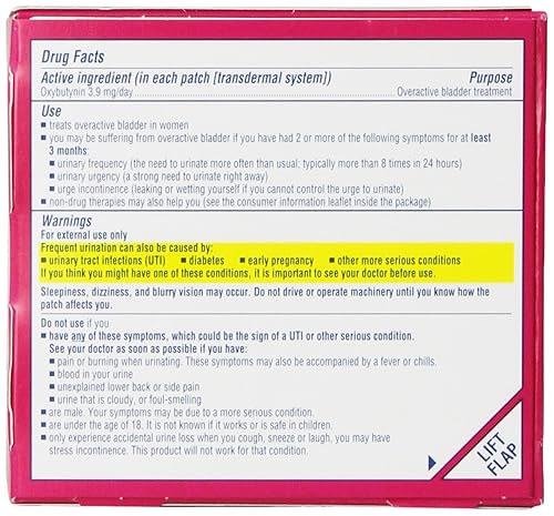 Oxytrol For Women Overactive Bladder Transdermal Patch 4 Oxytrol