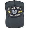 USAF MSGT Old School Retired Hat - Black Golf - Veteran Owned Business ...