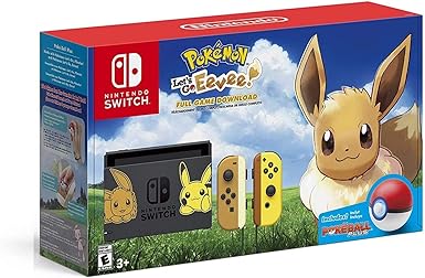 Nintendo Switch Let's Go Eevee Limited Edition Console with Joycon, Pre ...