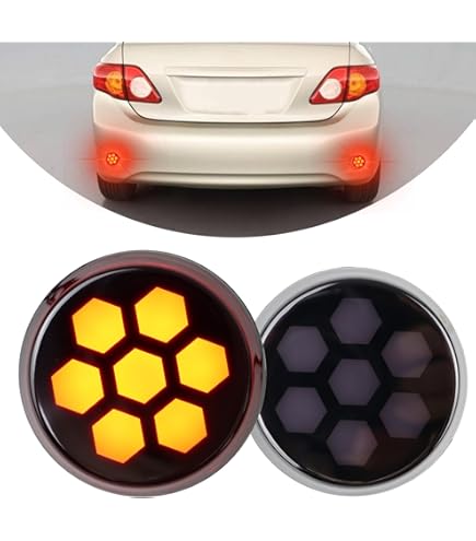 AFOGGEST Rear Bumper Reflector Lights For Toyota Corolla 2009