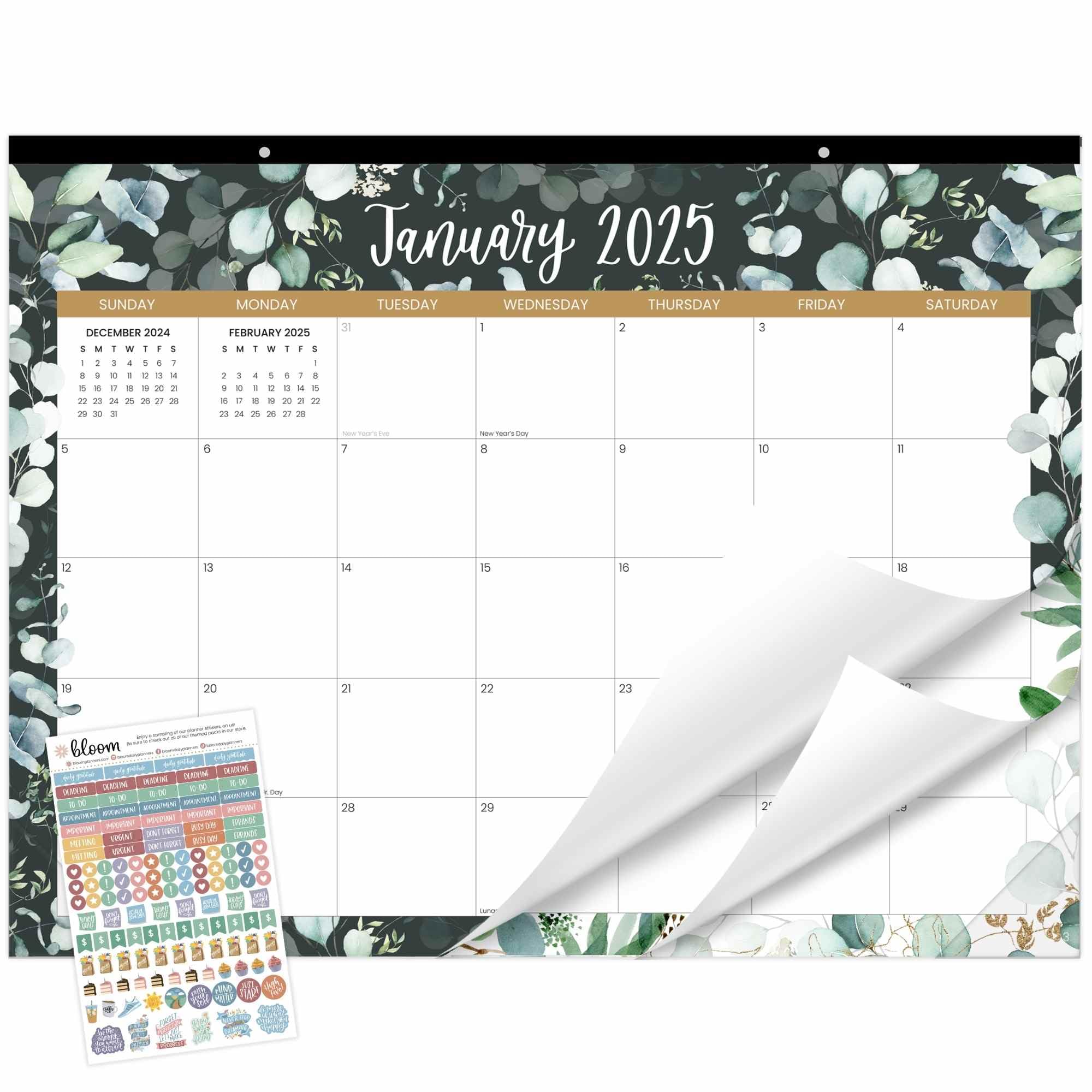 Mua 2025 Desk Calendar - 21" x 16" Large Monthly Organizer Pad with ...