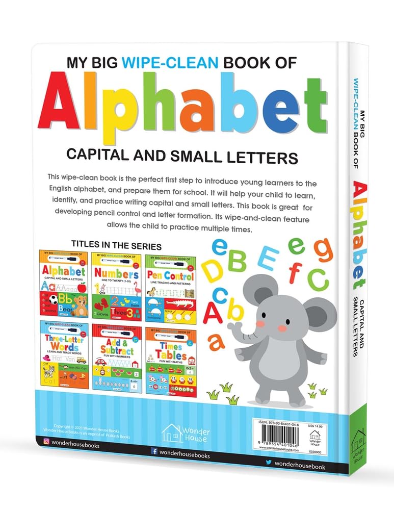 Mua My Big Wipe And Clean Book of Alphabet for Kids: Capital And Small ...