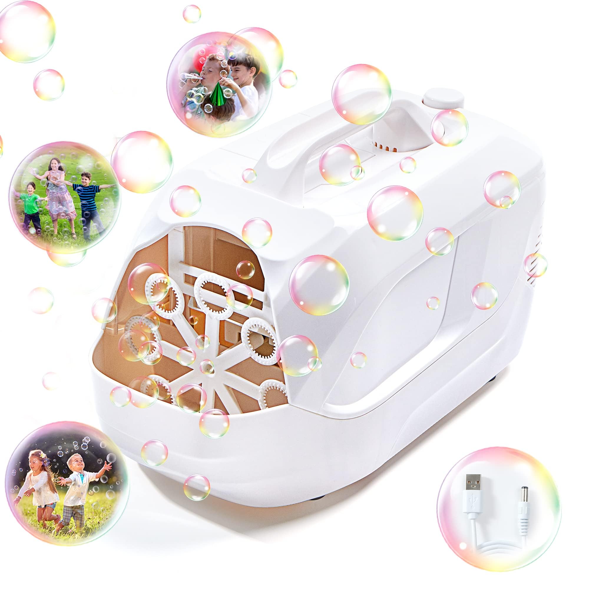 JOYIN Bubble Machine, Automatic Bubble Blower, Portable Auto Bubble ...