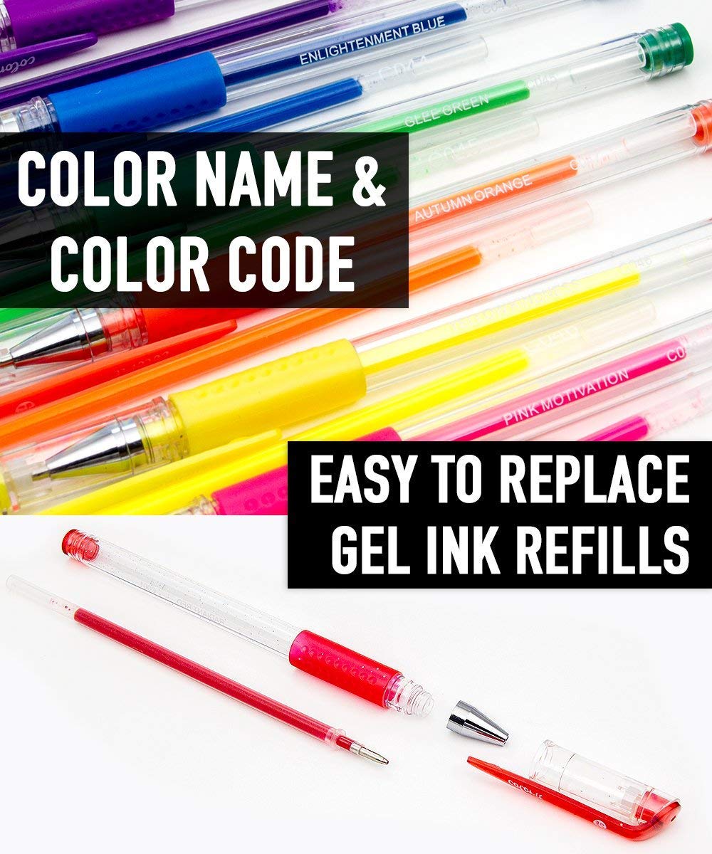 Mua ColorIt Gel Pens For Adult Coloring Books – Premium Ink Gel Pens ...