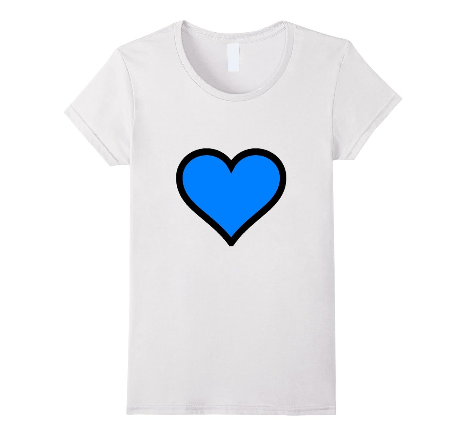 Cool Bright Blue Heart T-shirt-4LVS