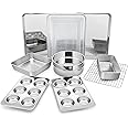 Amazon.com: Bakeware Sets of 11, P&P CHEF Stainless Steel Baking Pans ...
