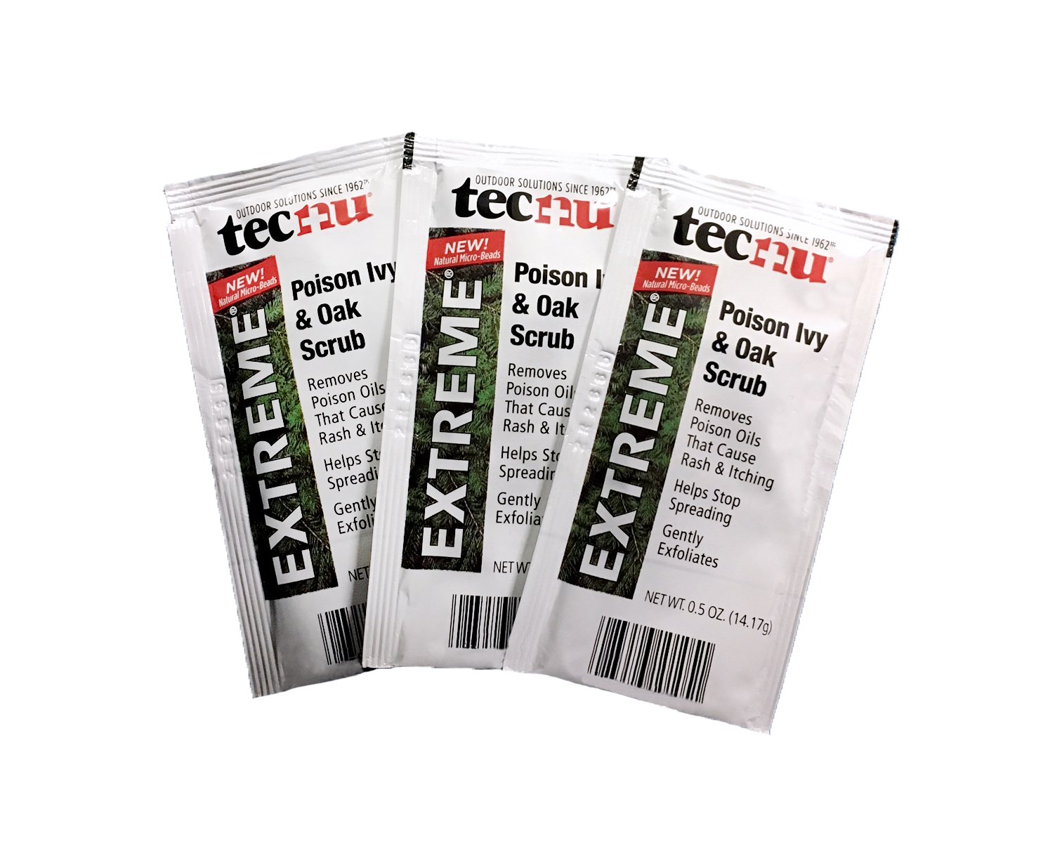 Tecnu Extreme Poison Ivy & Oak Scrub Individual Use Packets, 0.5 Ounce ...