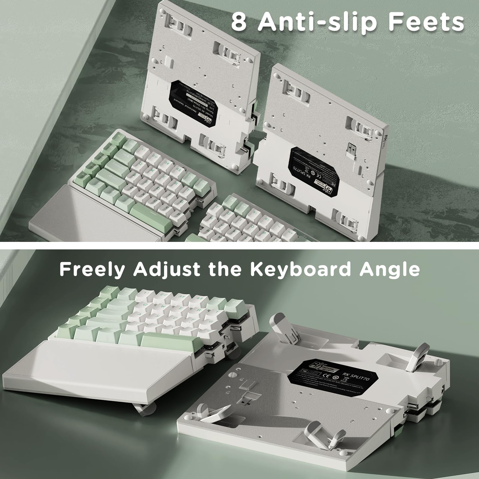 Mua RK ROYAL KLUDGE RKS70 Split Mechanical Keyboard, Wireless Bluetooth ...