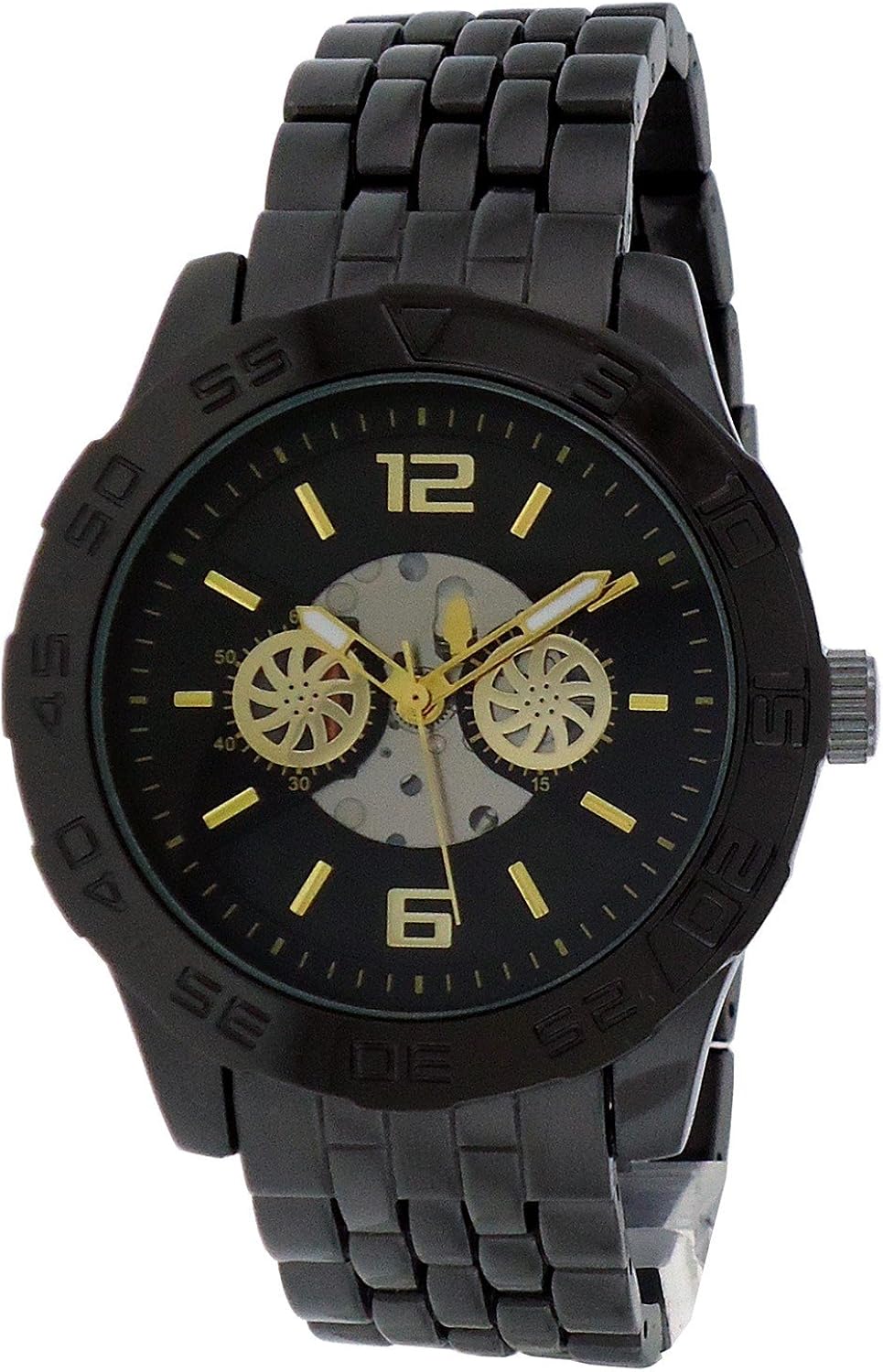 Amazon.com: FMD Gunmetal Gold Accented Mens Watch FMDM249: Watches