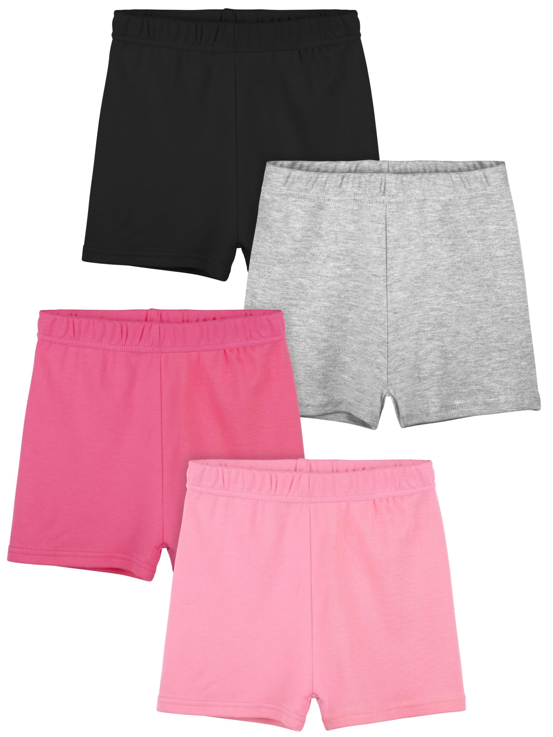 Resinta 4 Pack Girls Cotton Bike Shorts Toddler Basic Cartwheel Shorts ...