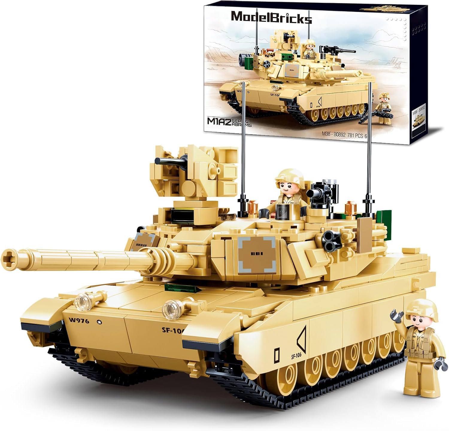 Mua WW2 Army Tank M1A2 Main Battle Tank Military Model Toy Kits ...