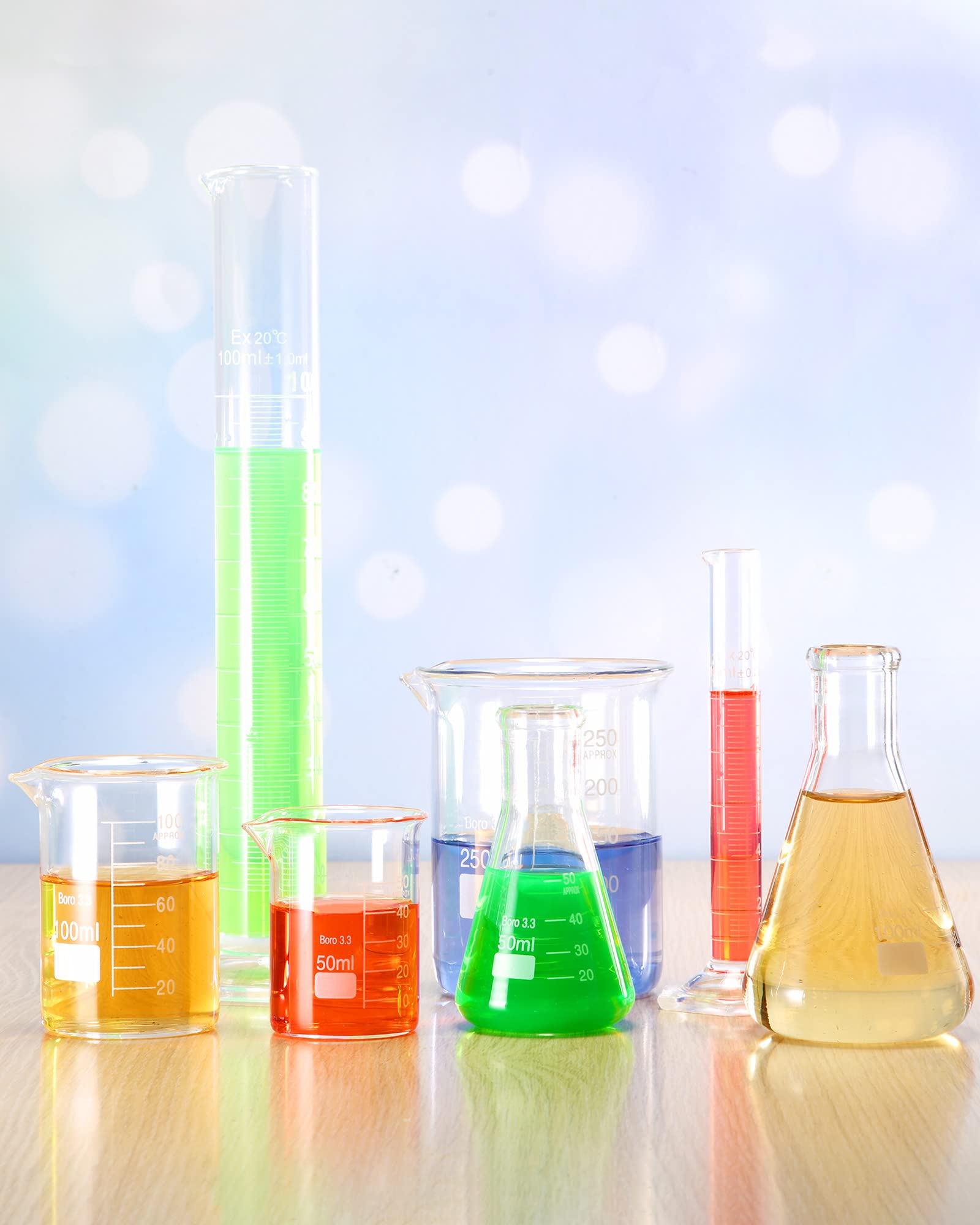 Mua 18 Pieces Lab Glassware Set Beaker Flask Cylinder Set includes 3 ...