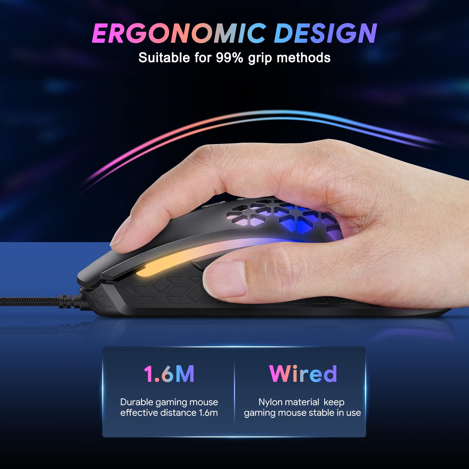 Mua TECURS Wired Gaming Mouse 12000 DPI Programmable Mouse, USB Optical PC Gaming Mice, Ultra ...