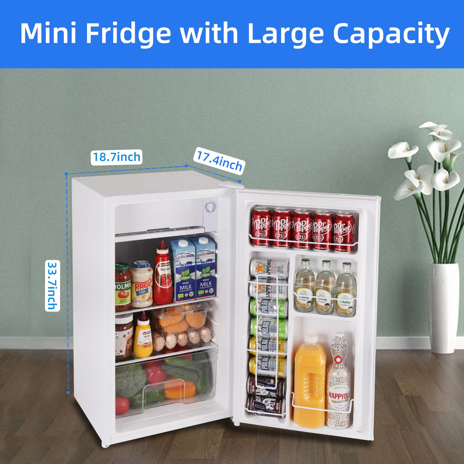 Mua BANGSON 3.2Cu.Ft, Mini Fridge with Freezer, Energy Saving, Low ...
