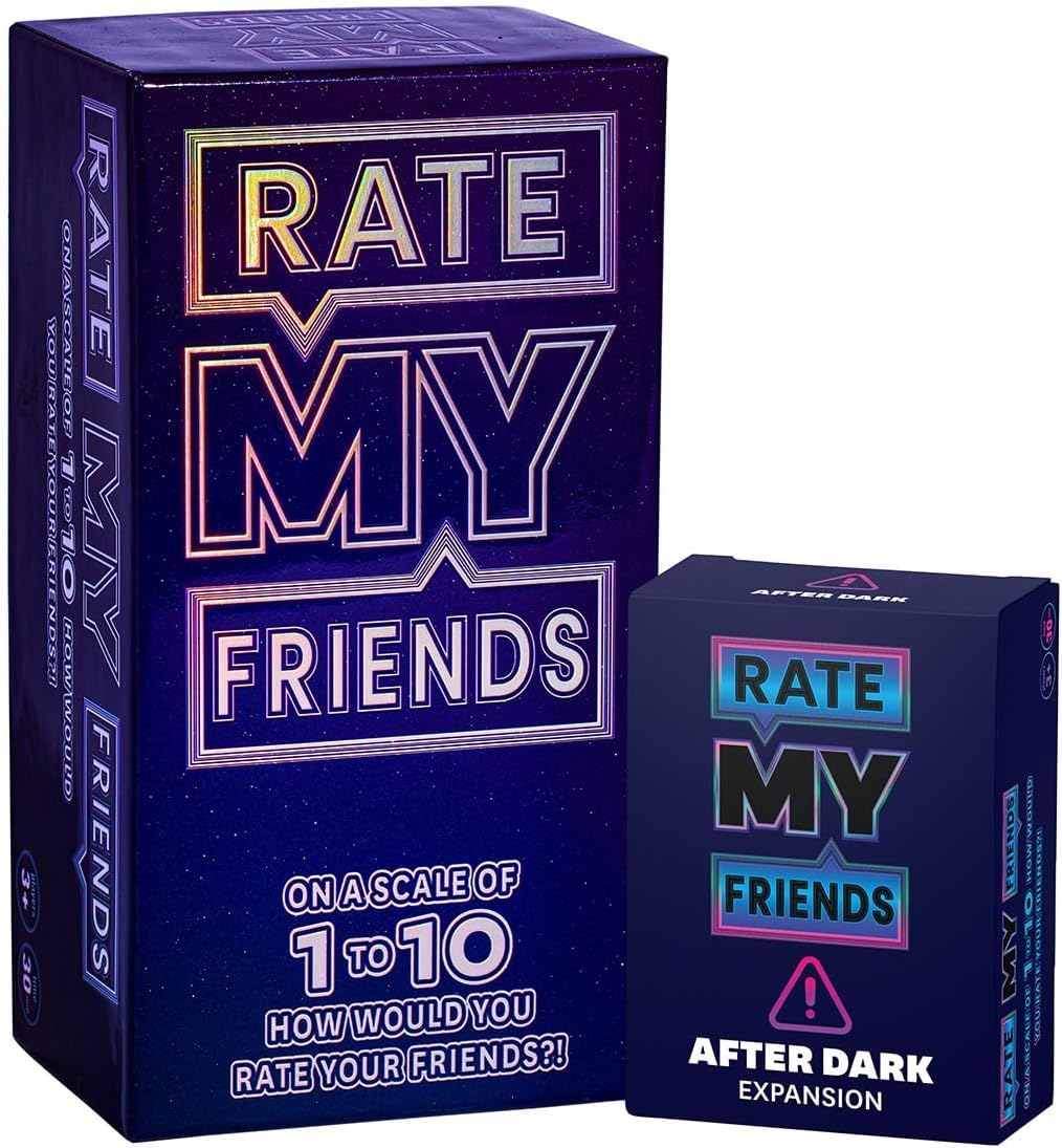 RATE MY FRIENDS Party Game + After Dark Expansion Set - On a Scale of 1 ...