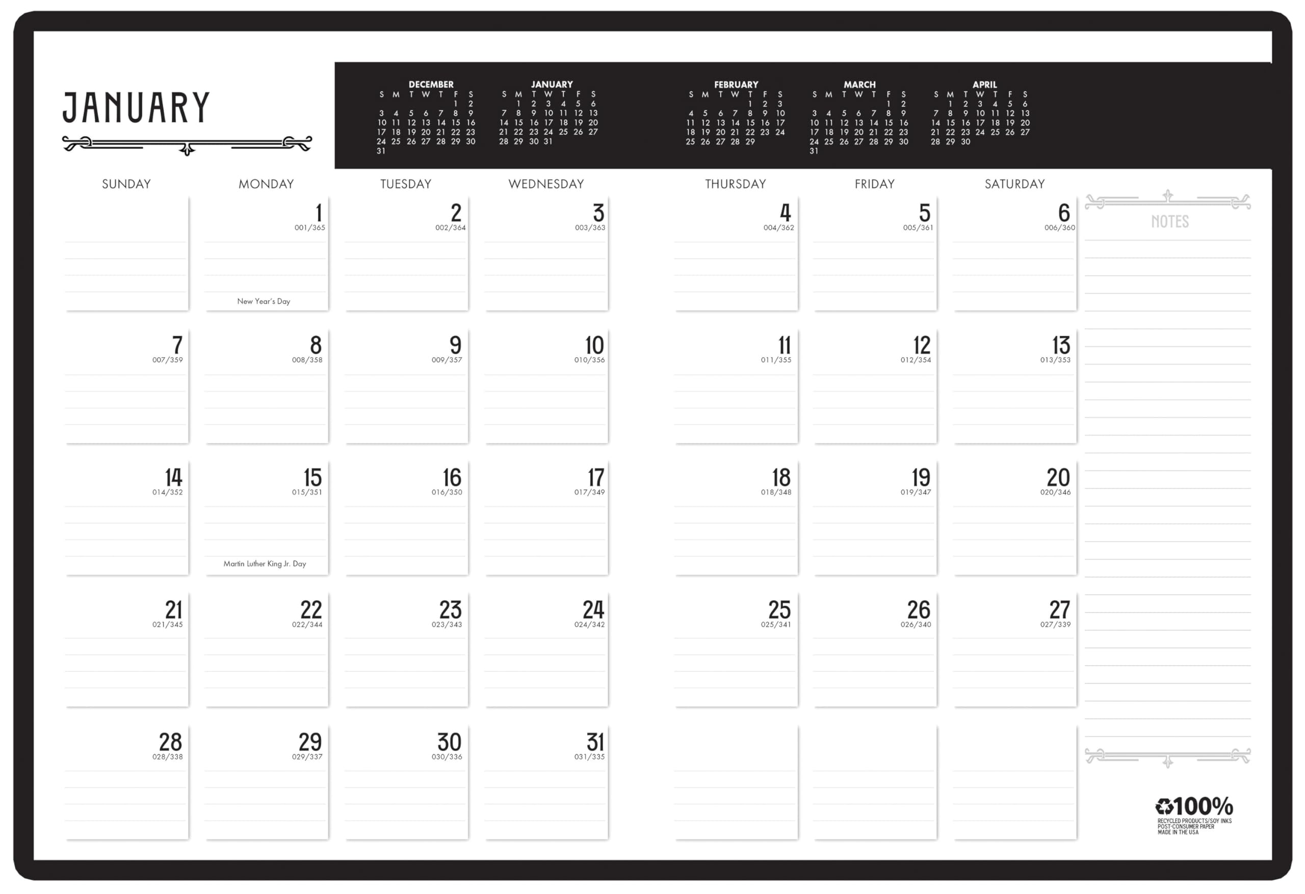 House of Doolittle 2025 Deco Days Monthly Calendar Planner, 8.5 x 11 ...