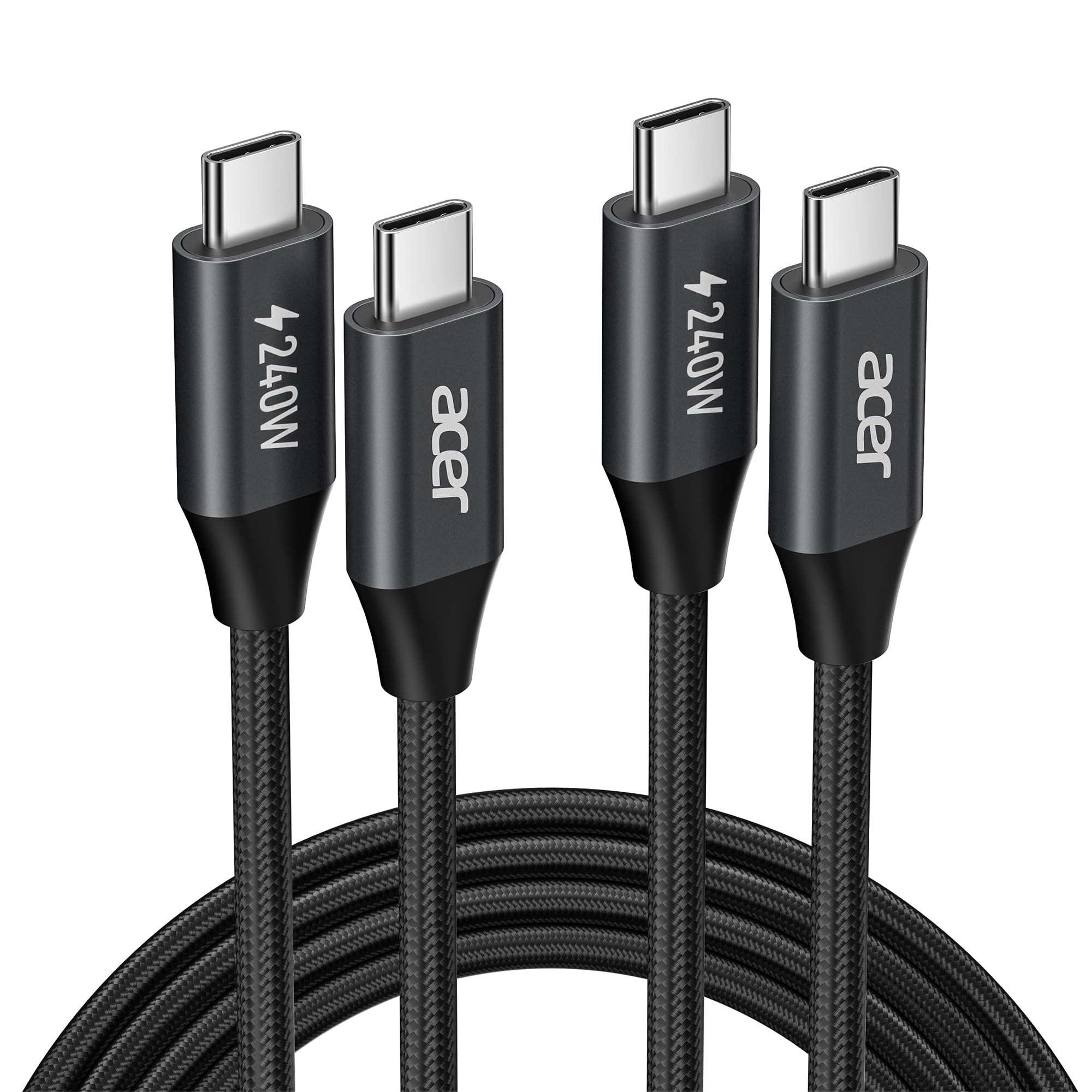 acer USBC Cable, 240W USB C Cable (10FT/2 Pack), C to C Fast Charging ...