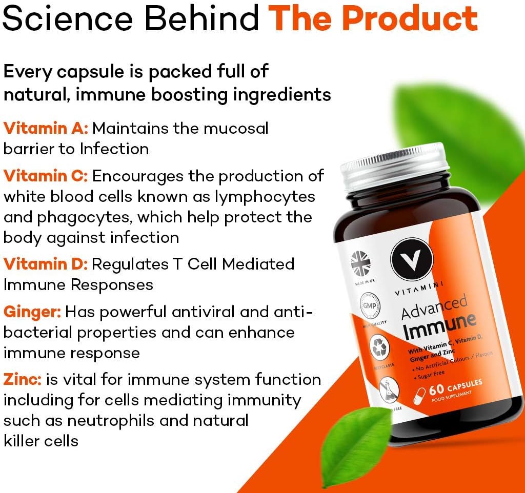 V Vitamini – Advanced Immune System Booster Supplement with High ...