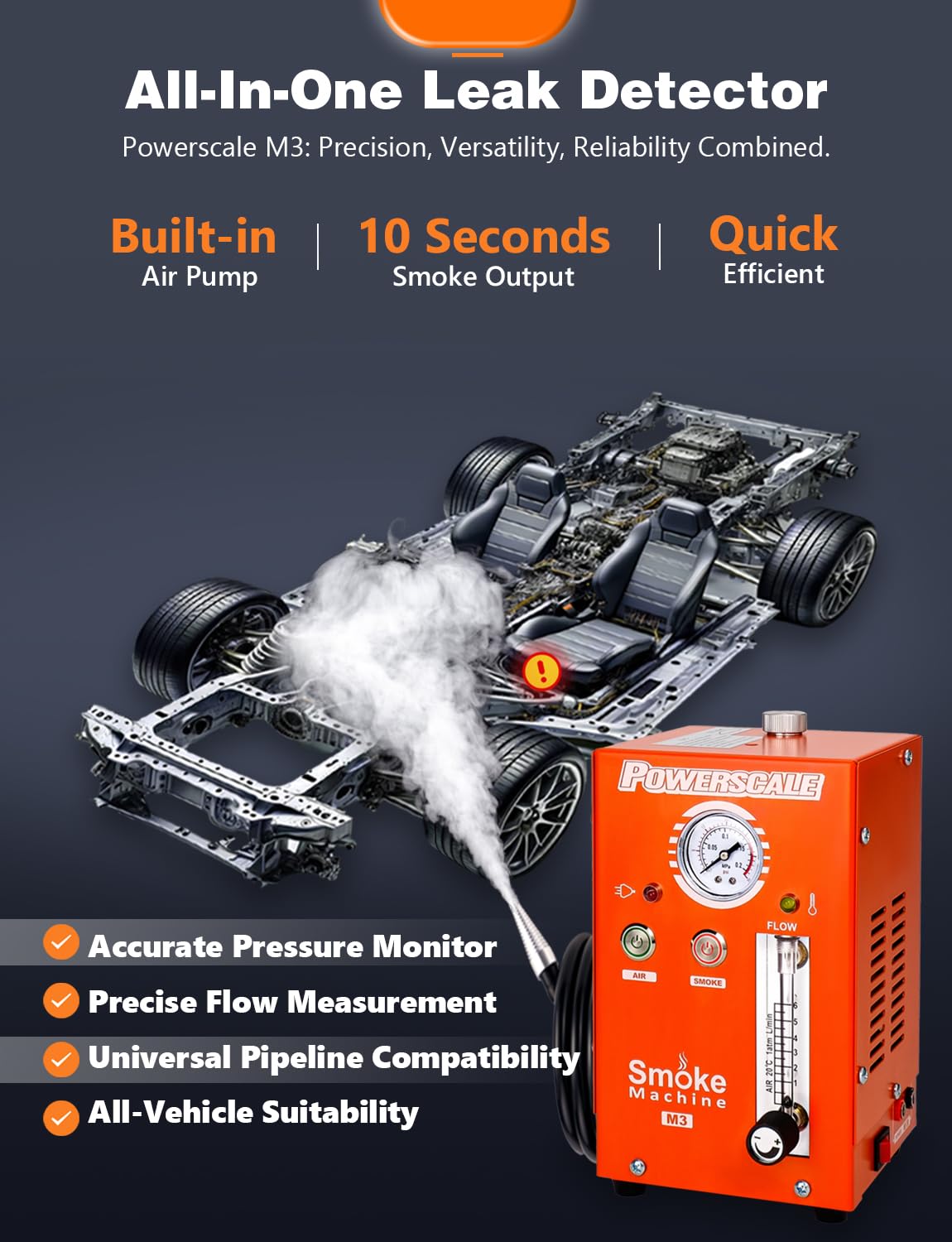 Mua M3 Automotive Smoke Machine Built-in Air Pump, 19-23 PSI Leak ...