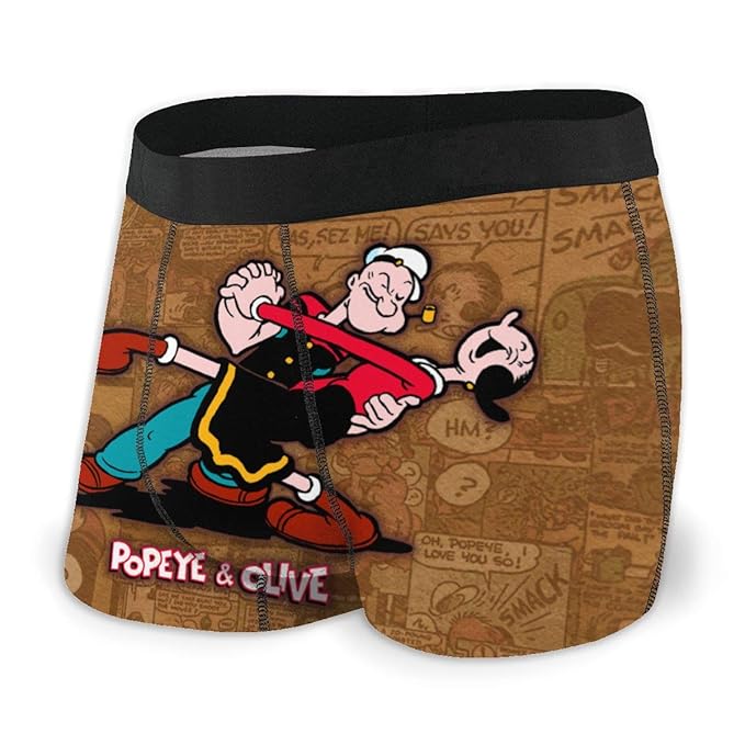 Buy Popeye Men's Boxer Briefs Soft Underwear for Men Boys Stretch Boxer ...