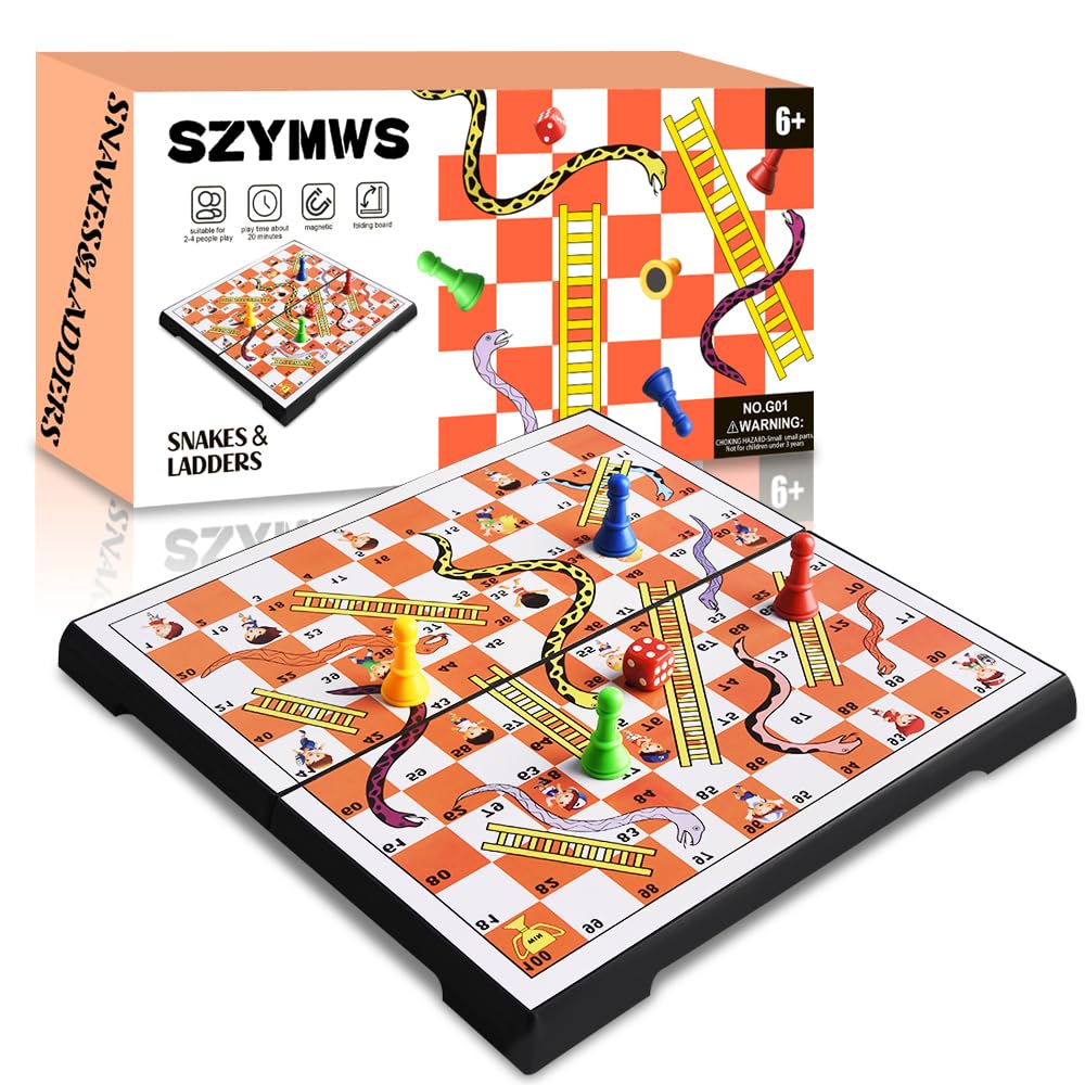 Mua Magnetic Folding Snakes & Ladders Game Set 11.8 inch Portable ...