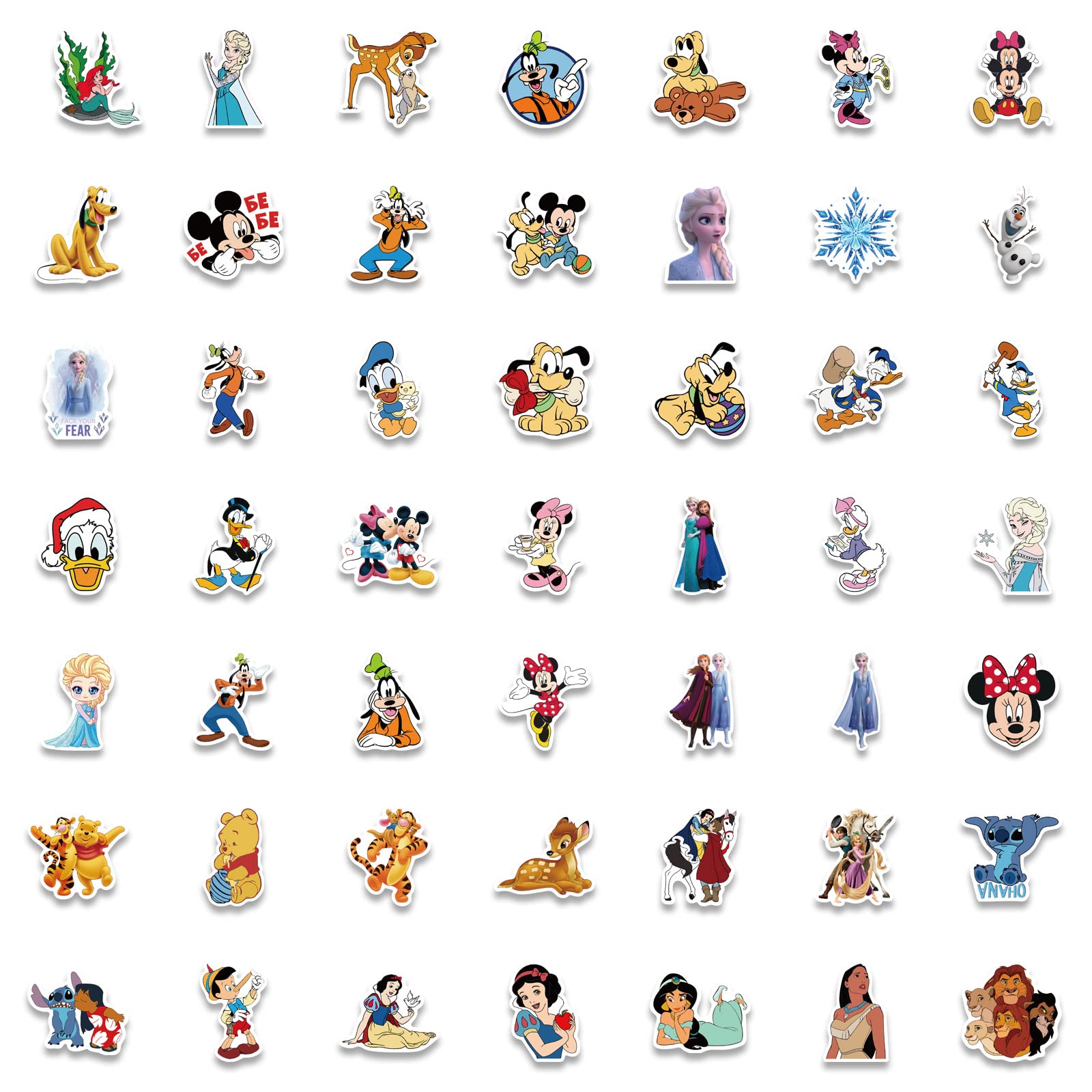 Mua 100Pcs Kids Disney Stickers Pack Princess Stickers Cute Cartoon ...