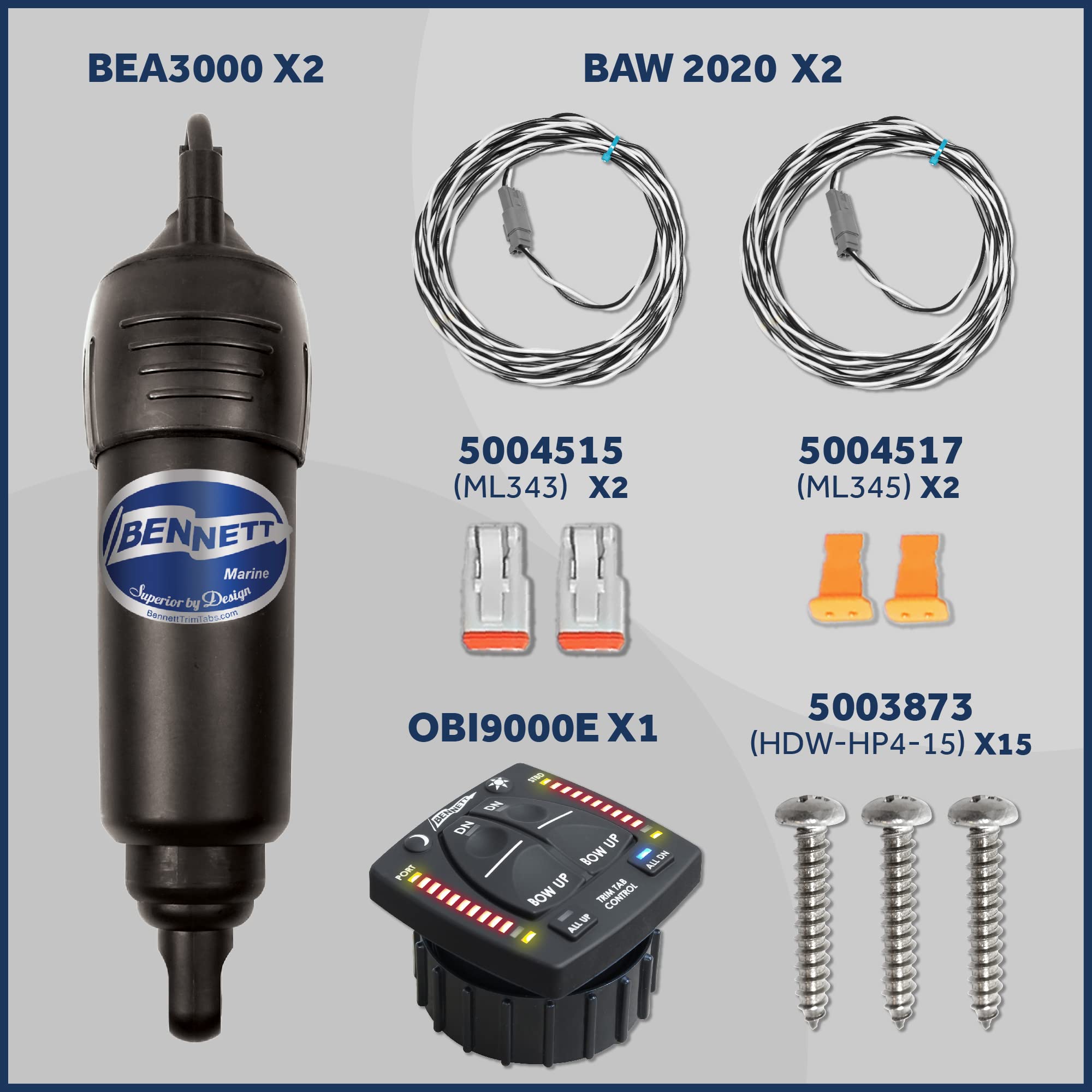 Mua Bennett Bolt Electric Trim Tab System 24" x 12", Includes ...