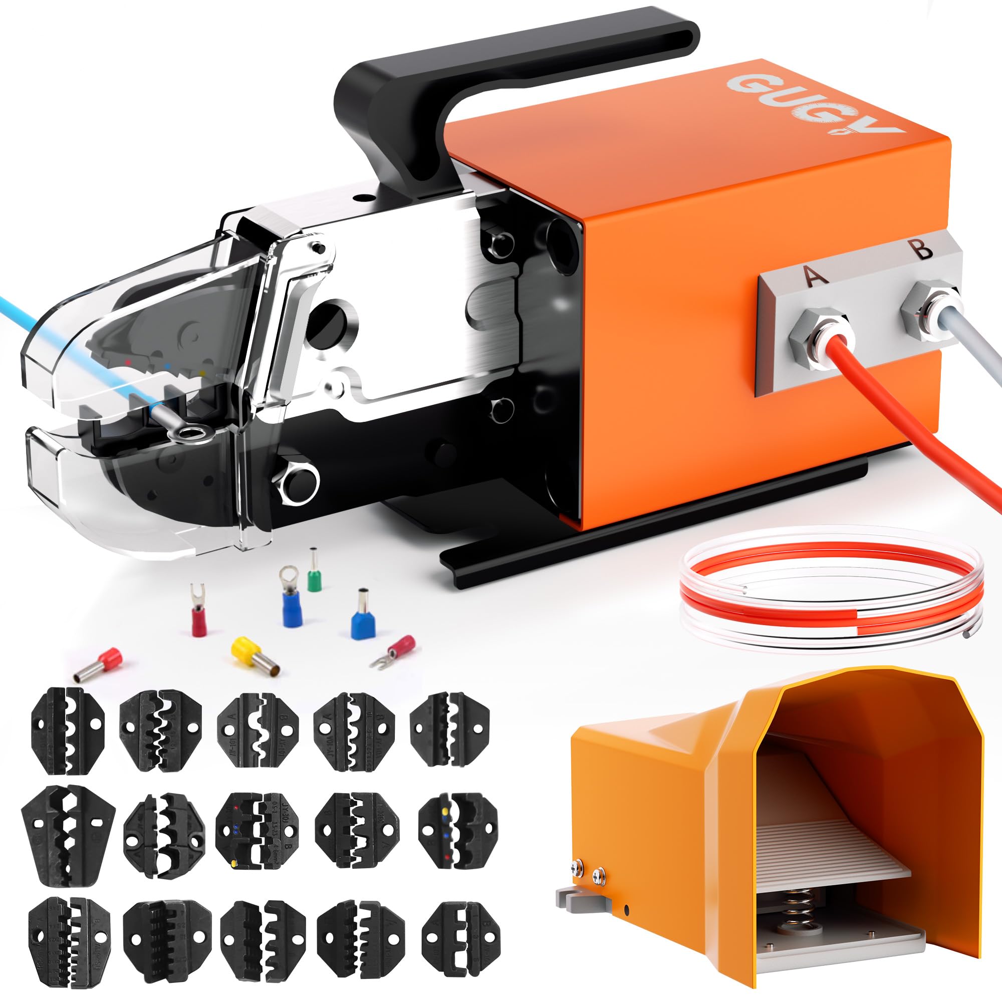 GUGY Pneumatic Crimping Tool Am-10 | Air Powered Wire Terminal Crimper ...