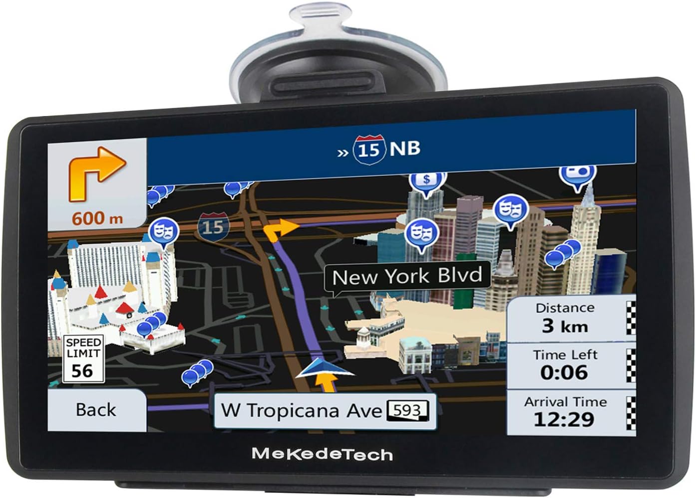 MekedeTech Sat Nav for Car truck Latest 2020 Map Touchscreen 7 inch 8G ...