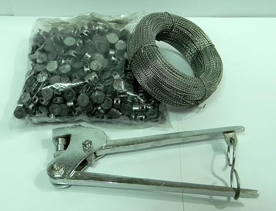 SEALING PLIER + ROUND LEAD SEAL + SEALING WIRE FOR 1/2: Amazon.in: Home ...