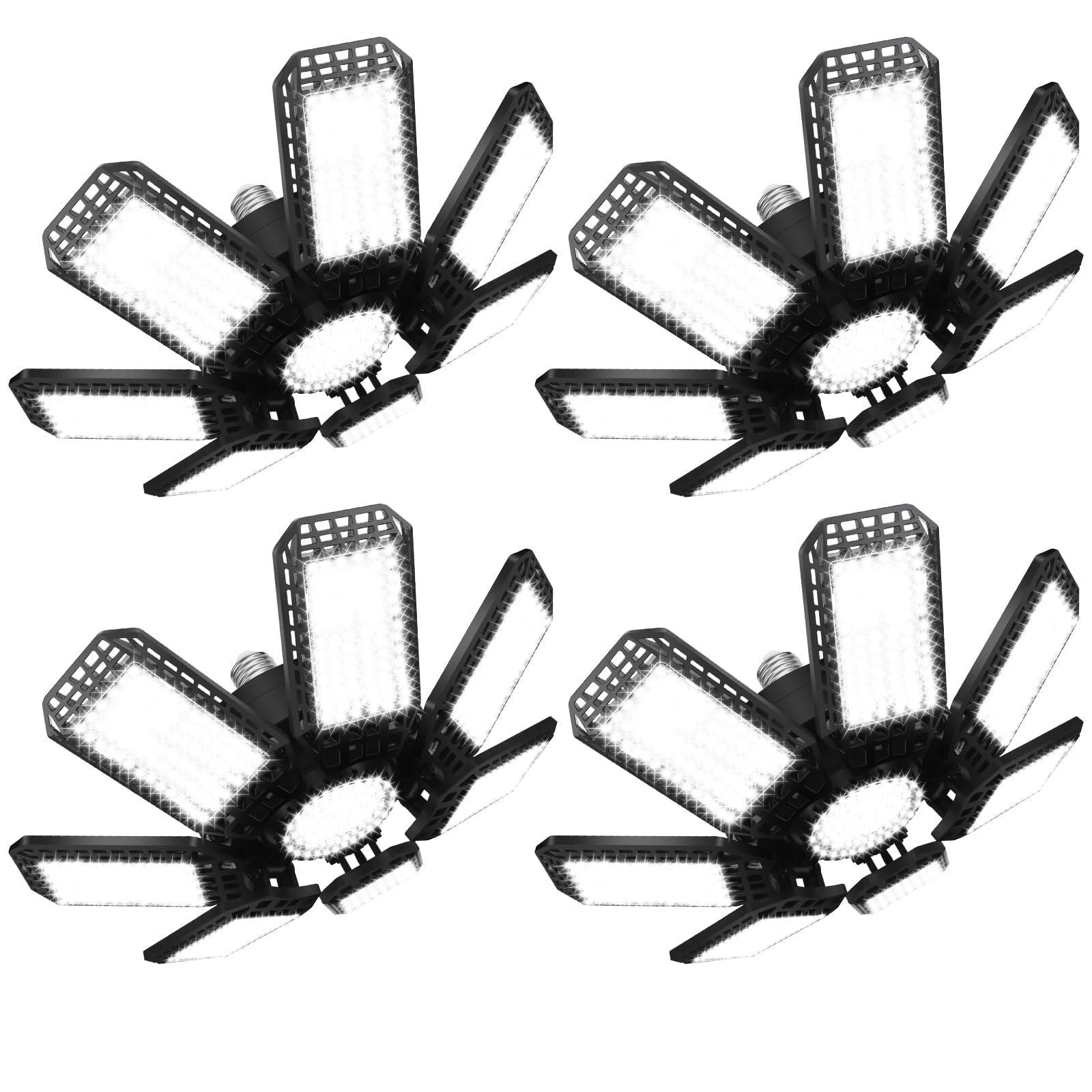 4 Pack LED Garage Light, 240W 24000LM 6500K LED Shop Lights, Garage ...